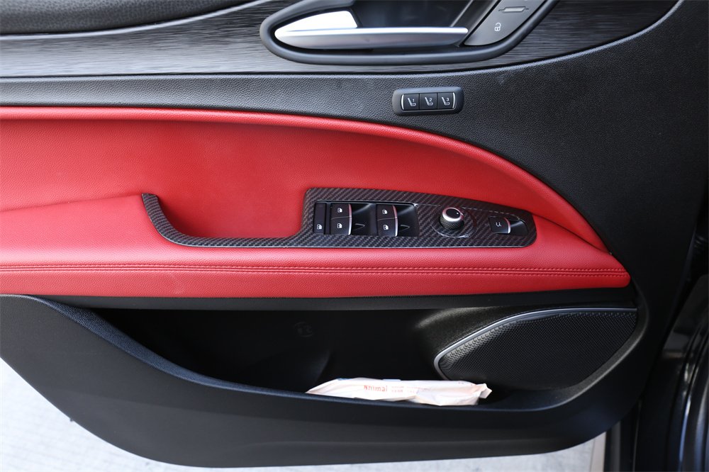 Alfa Romeo Stelvio Carbon Fiber Window Switch Cover Trim from Chinese ...